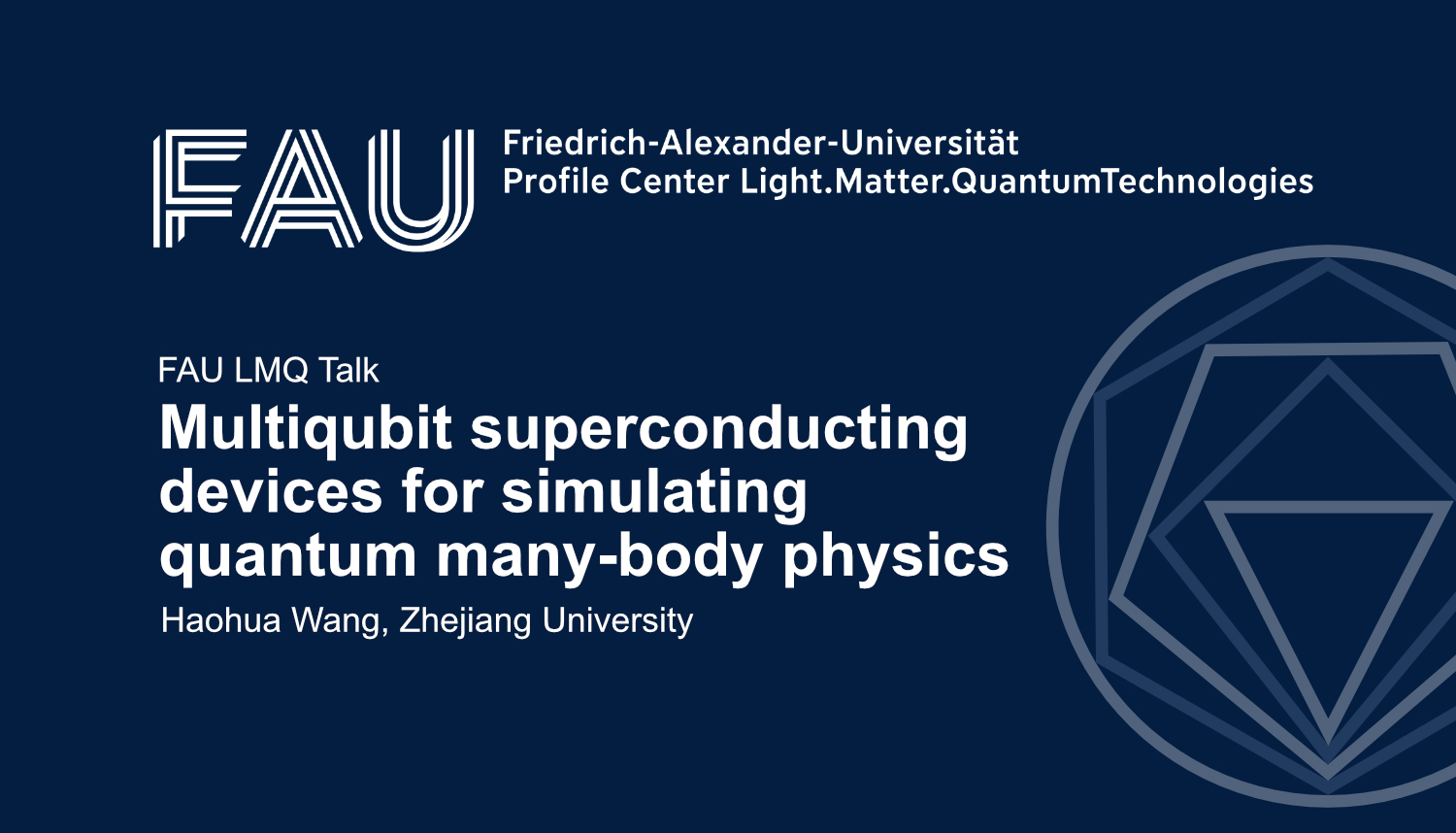 FAU LMQ Talk: Multiqubit superconducting devices for simulating quantum ...